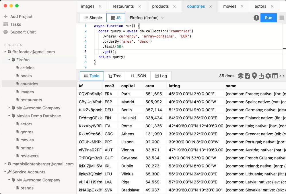 Firefoo The Powerful GUI Client For Firebase Firestore